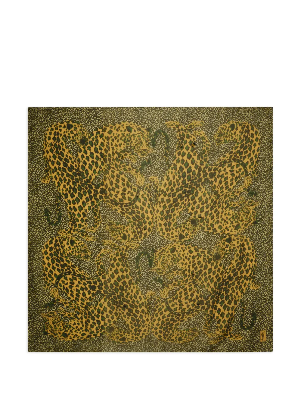 Saint Laurent leopard-print Scarf | Brown | FARFETCH UK