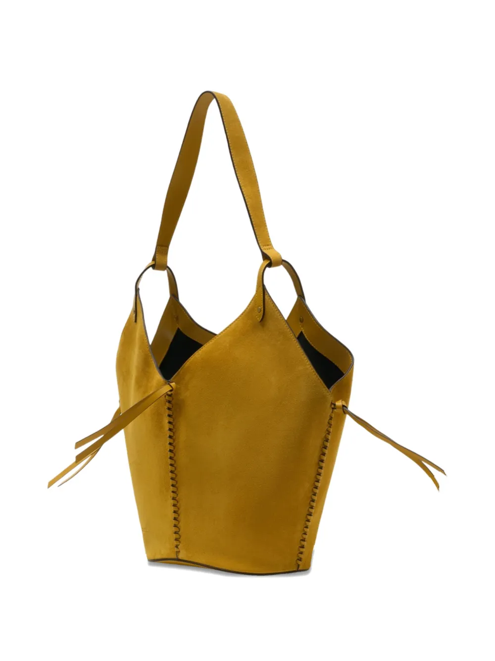 ISABEL MARANT Tampa Suede Bucket Bag | Yellow | FARFETCH UK