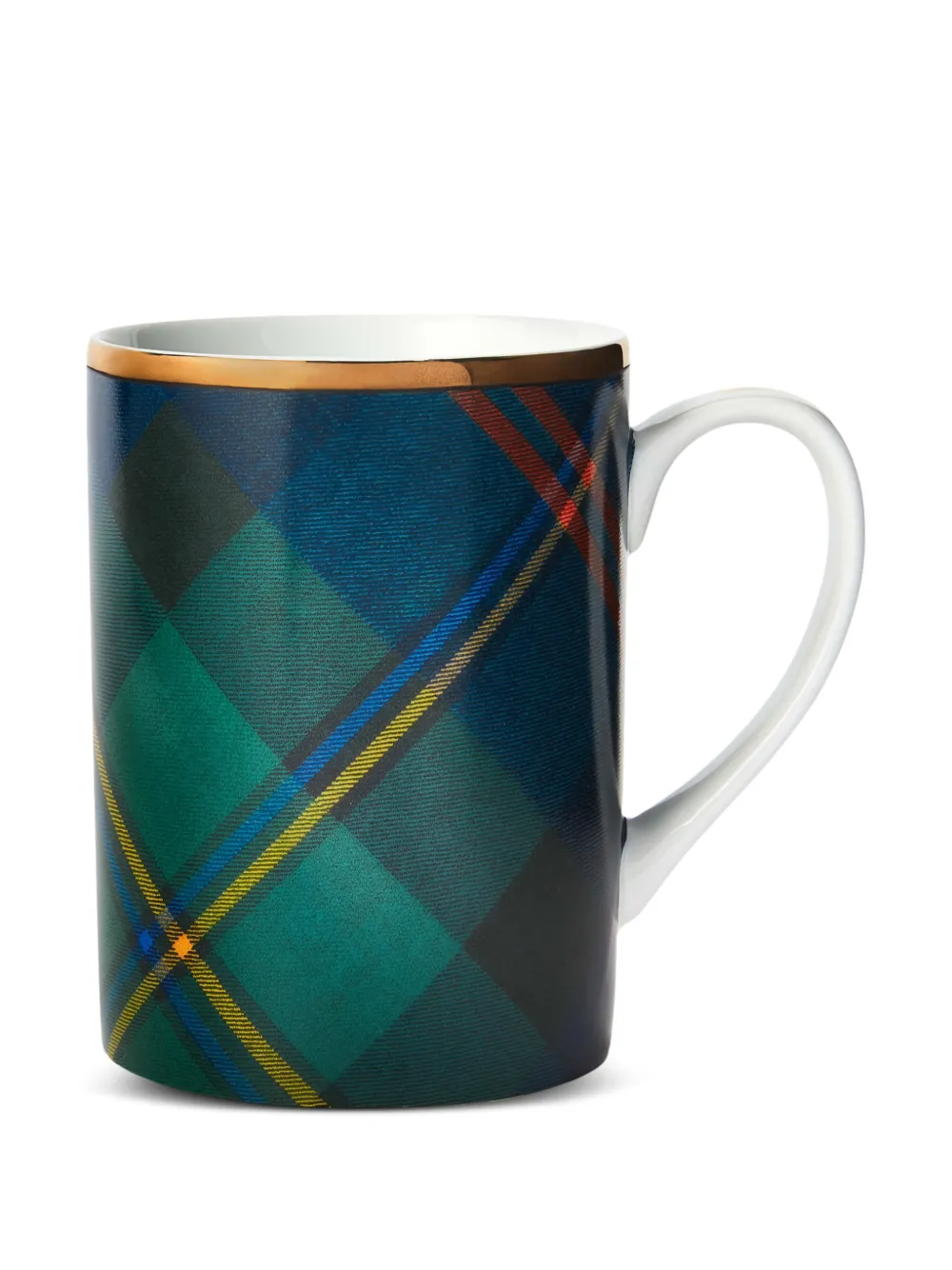 Ralph Lauren Home Wexford Plaid Trim Mug (set Of four) | Green | FARFETCH