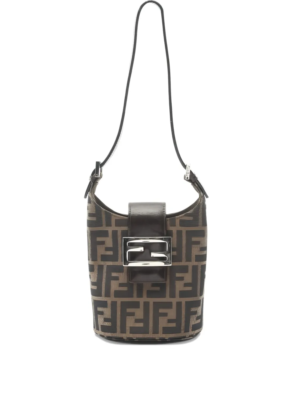 Fendi Pre-Owned 10s logo-pattern Shoulder Bag | Brown | FARFETCH