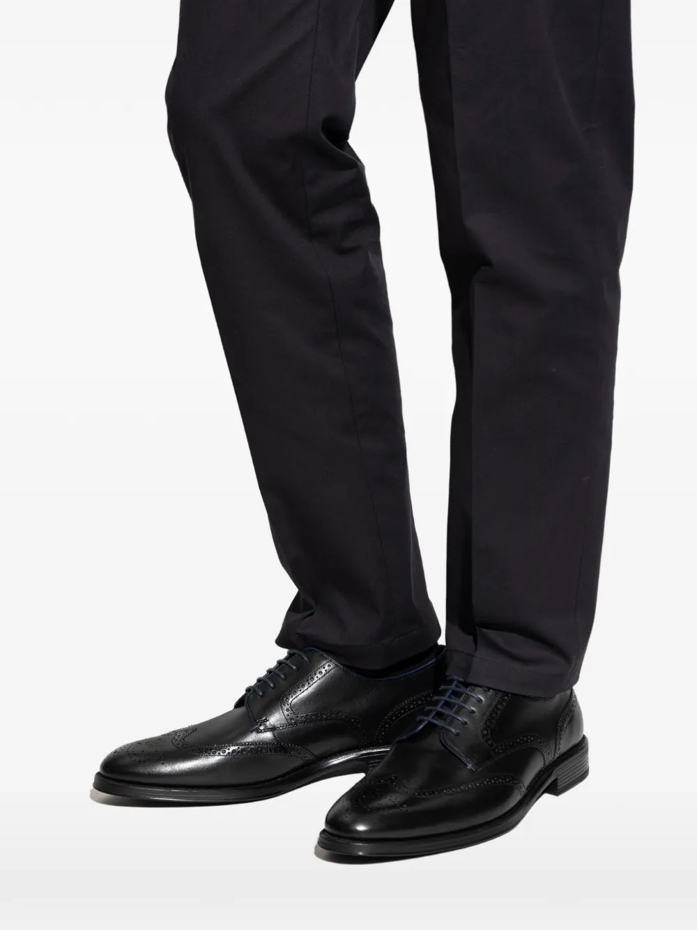 PS Paul Smith brogue-detail derby shoes Zwart - Schoenen.nl