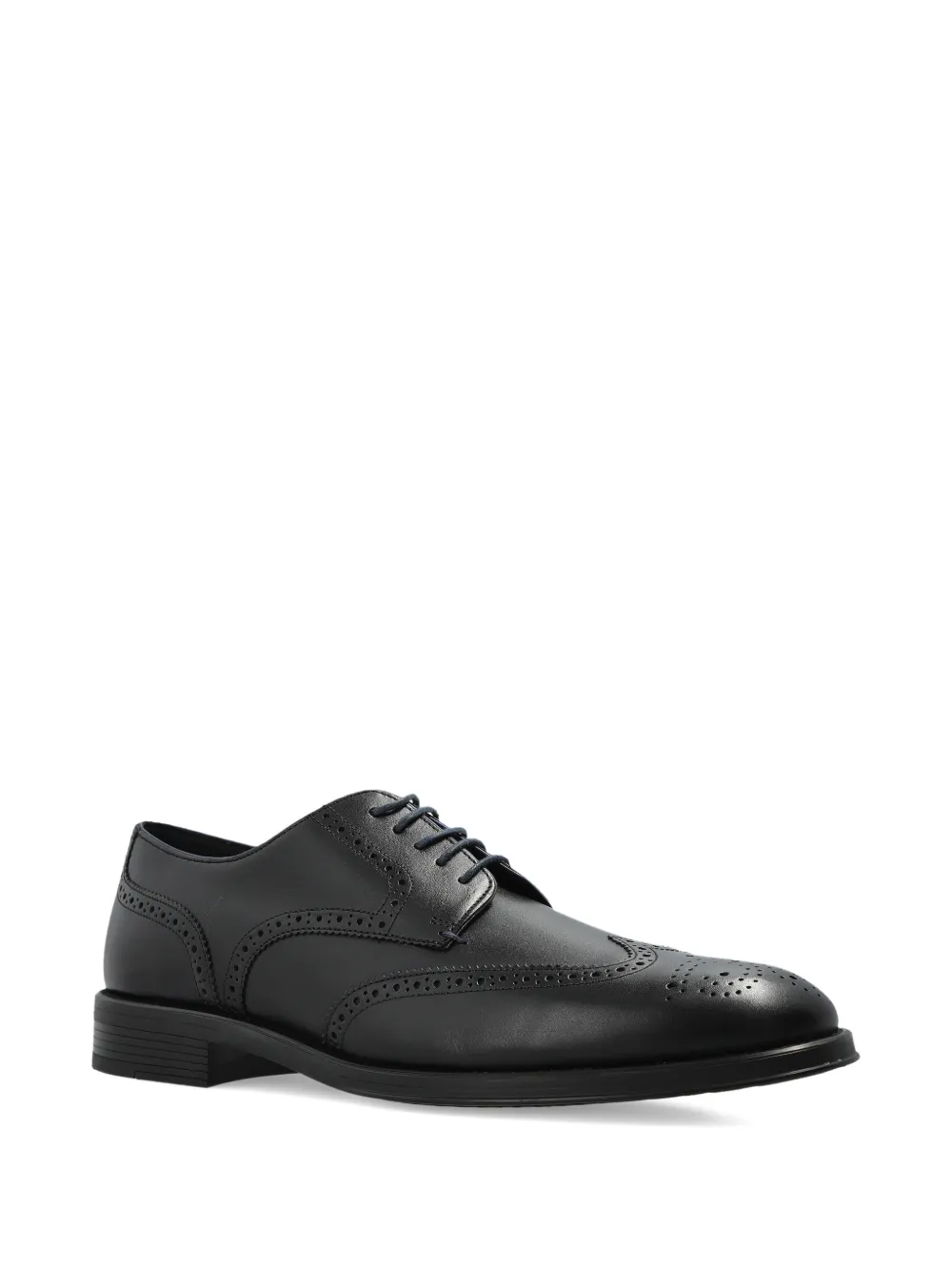 PS Paul Smith brogue-detail derby shoes Zwart - Schoenen.nl