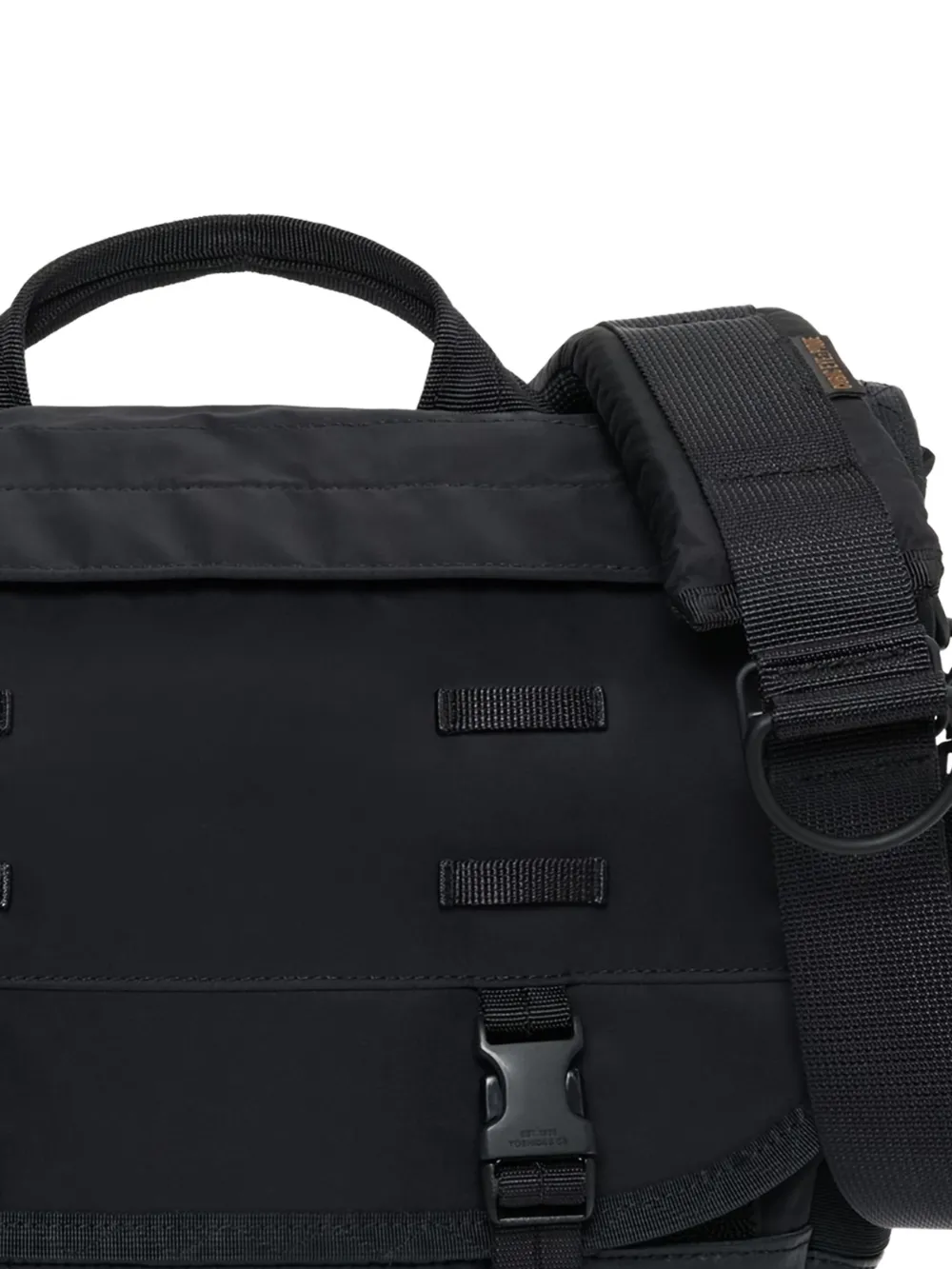Porter-Yoshida & Co. buckle messenger bag - Black - Curated Menswear