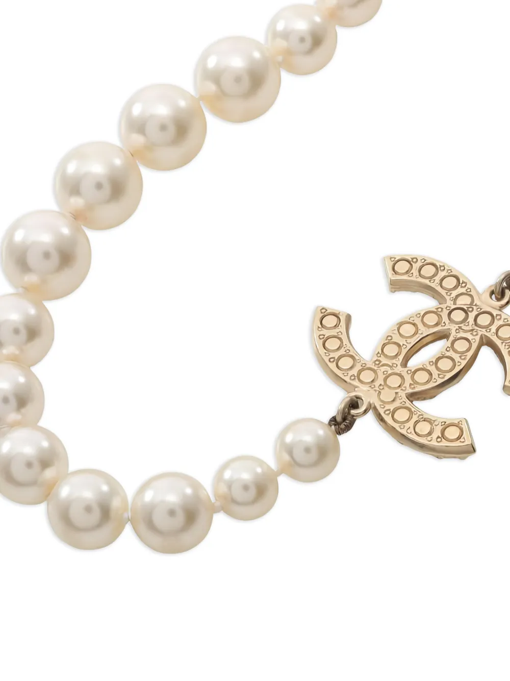 CHANEL Pre-Owned 1986-1988 Coco-motif Pearl Necklace | Gold | FARFETCH AE