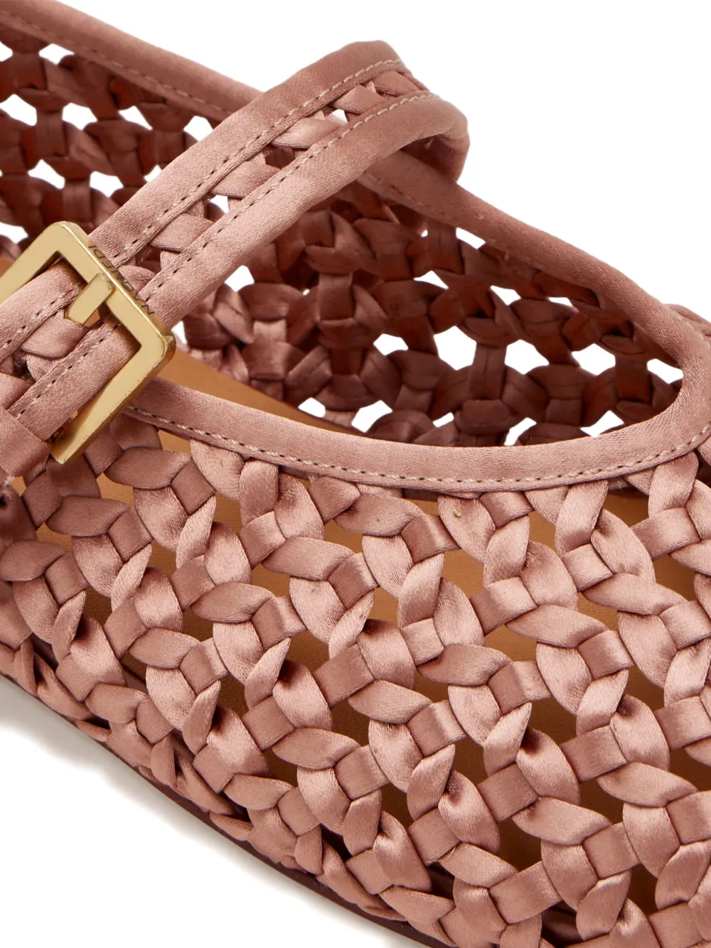 NAGHEDI Sydney Mary Jane ballerina's met gespsluiting en geweven design ...