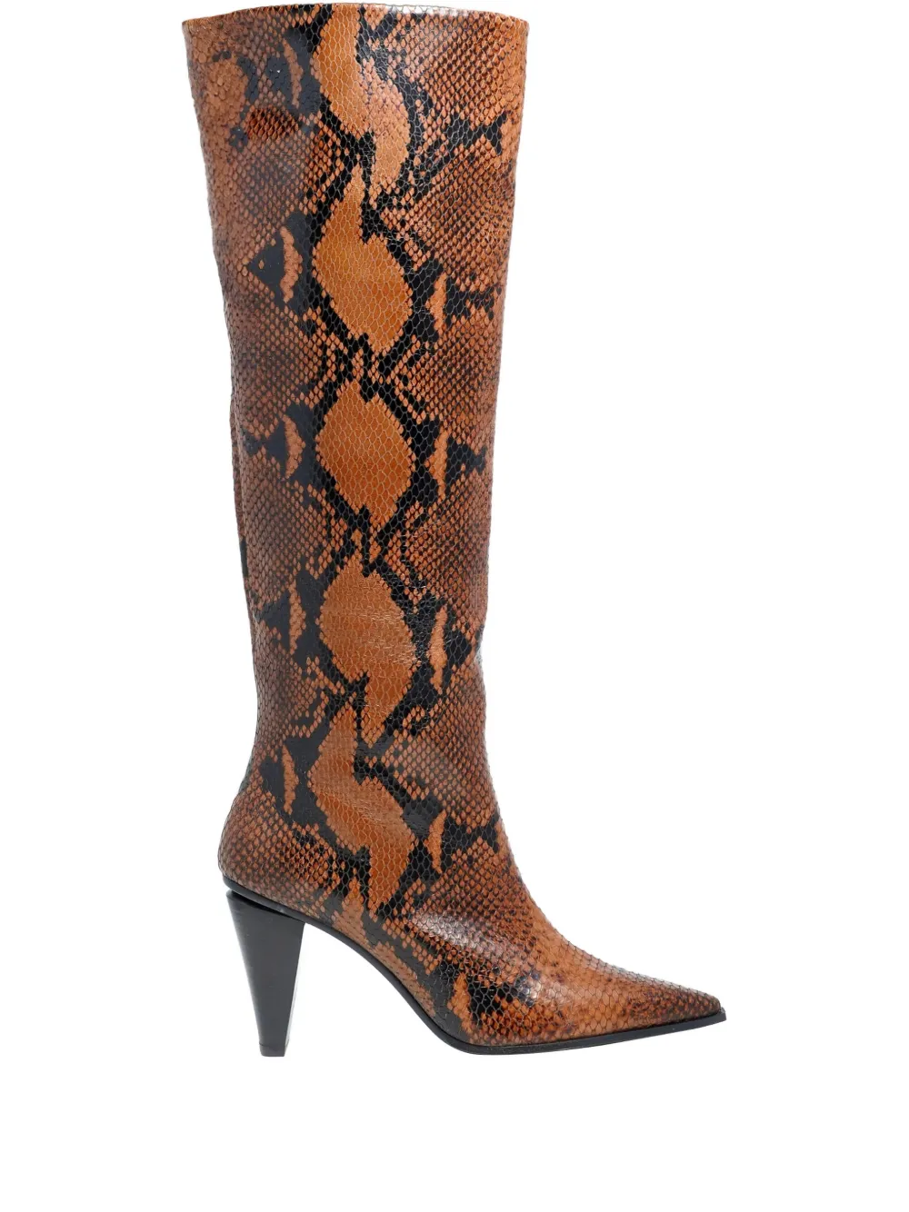 Roberto Festa Riva pointed-toe python-print Boots | Brown | FARFETCH