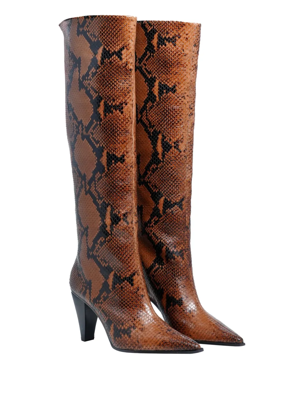 Roberto Festa Riva pointed-toe python-print Boots | Brown | FARFETCH