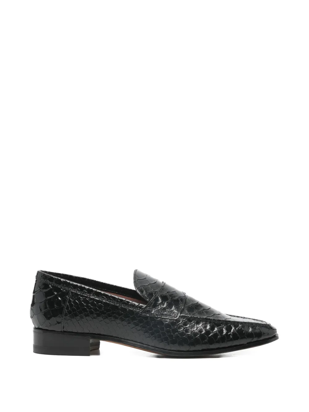 Paris Texas Alain reptile-effect loafers Zwart - Schoenen.nl
