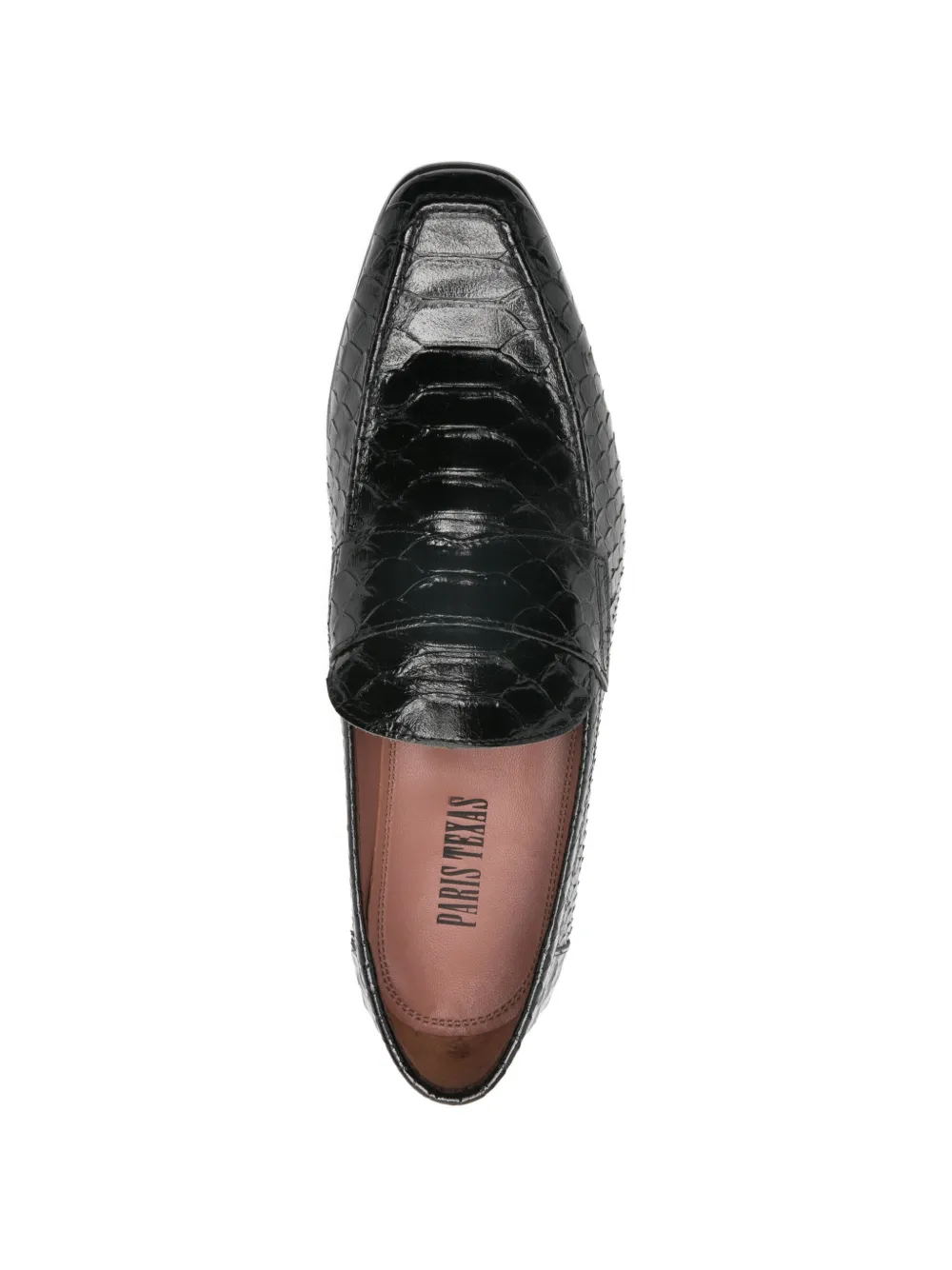 Paris Texas Alain reptile-effect loafers Zwart - Schoenen.nl