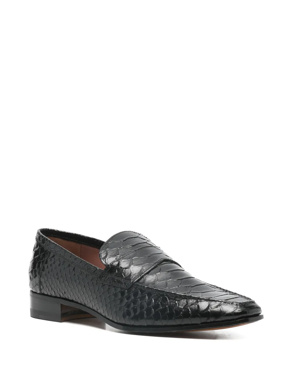 Paris Texas Alain reptile-effect loafers Zwart - Schoenen.nl