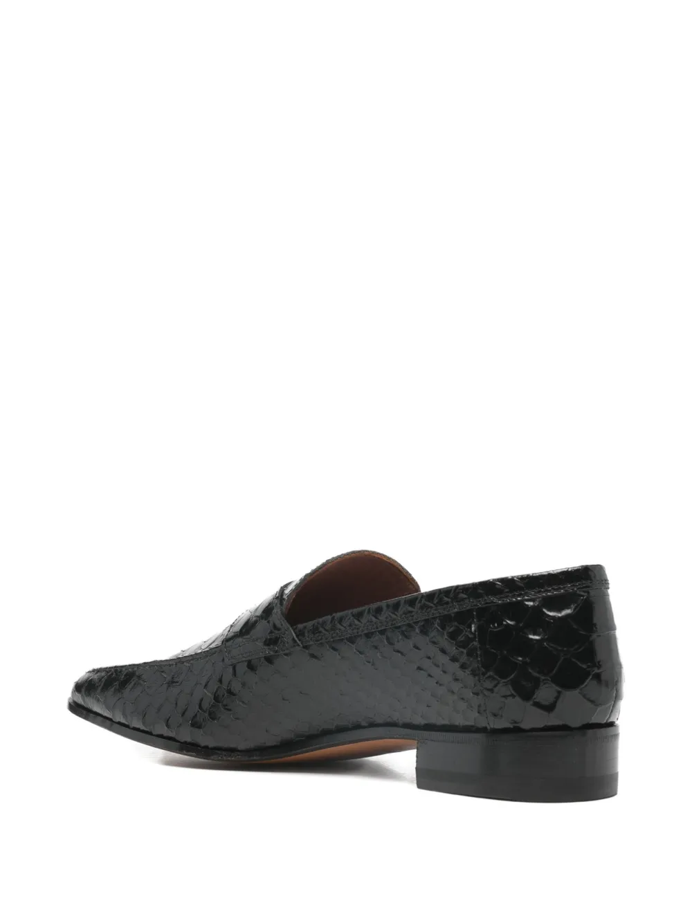Paris Texas Alain reptile-effect loafers Zwart - Schoenen.nl