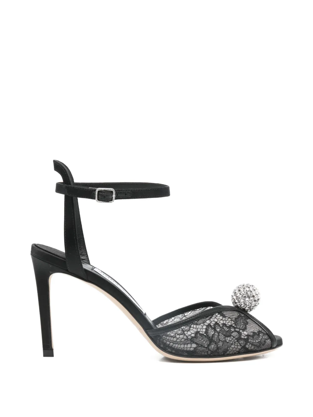 Jimmy Choo Sacora lace embellished pumps Zwart - Schoenen.nl