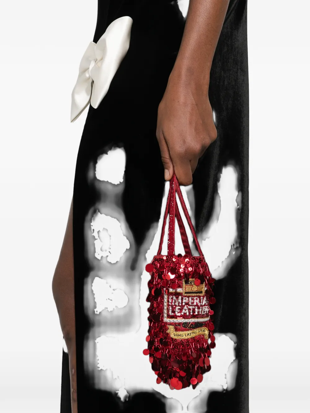 Anya Hindmarch Mini Imperial Leather Bucket Bag | Red | FARFETCH