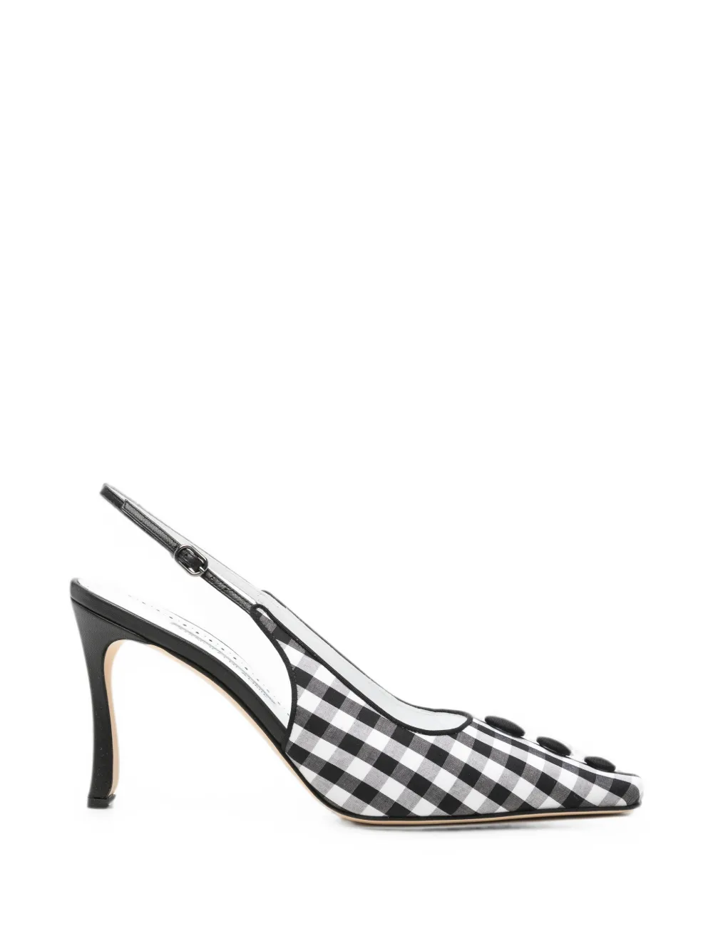 Manolo Blahnik Alexa check-pattern Heeled Pumps | Black | FARFETCH