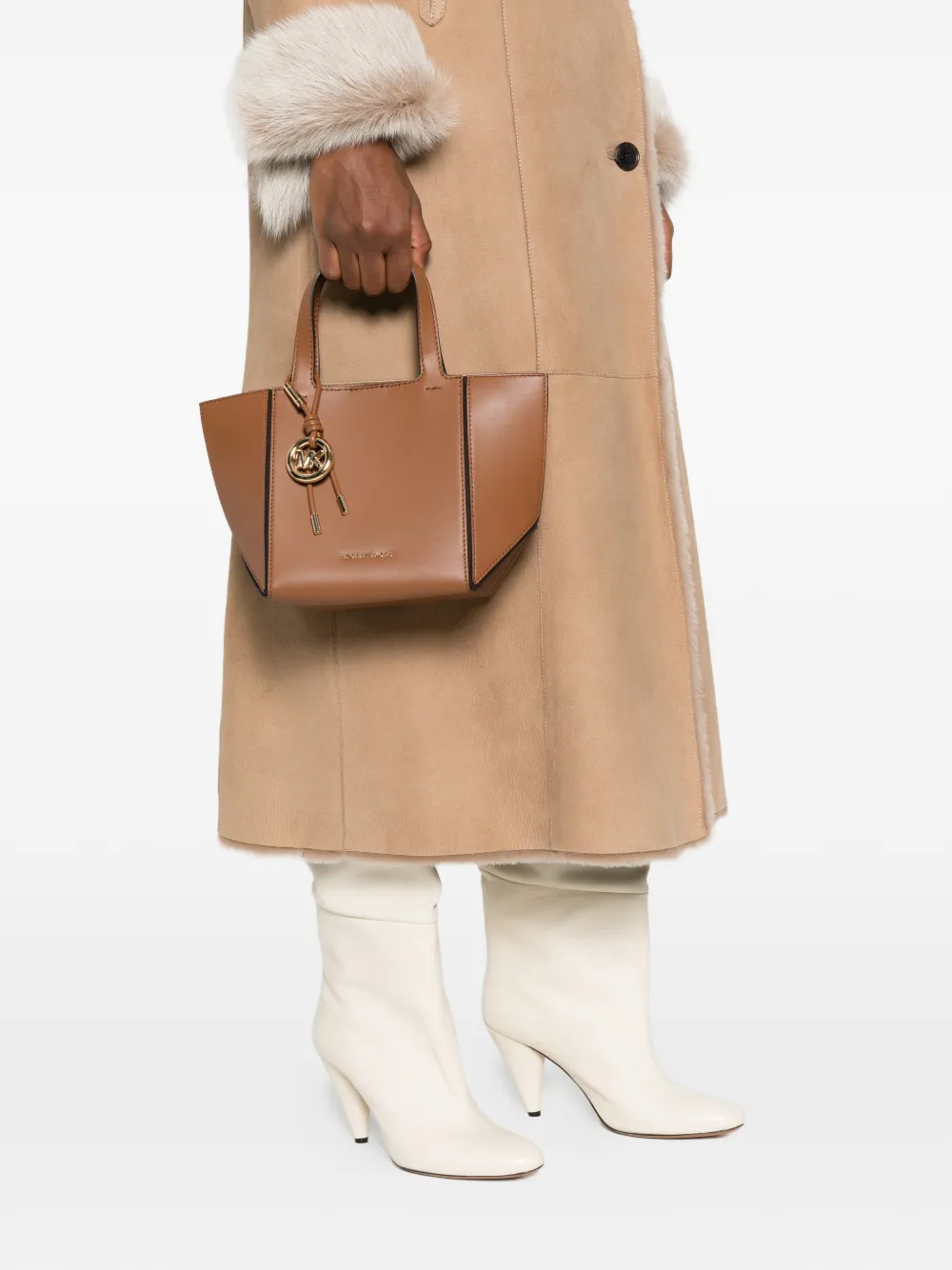 Michael Michael Kors Jordi logo-charm Tote Bag | Brown | FARFETCH