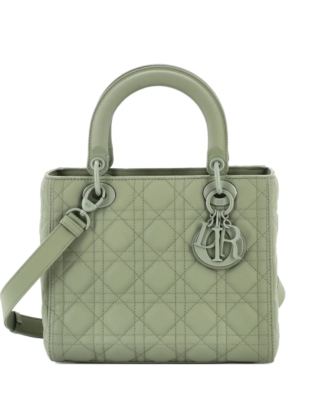 Christian Dior Pre-Owned Ultra Matte Lady Dior Bag Cannage Quilt ...