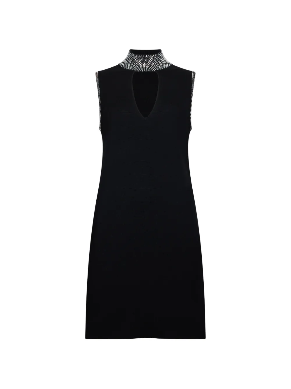 LIU JO rhinestone-embellished cut-out Knit Mini Dress | Black | FARFETCH