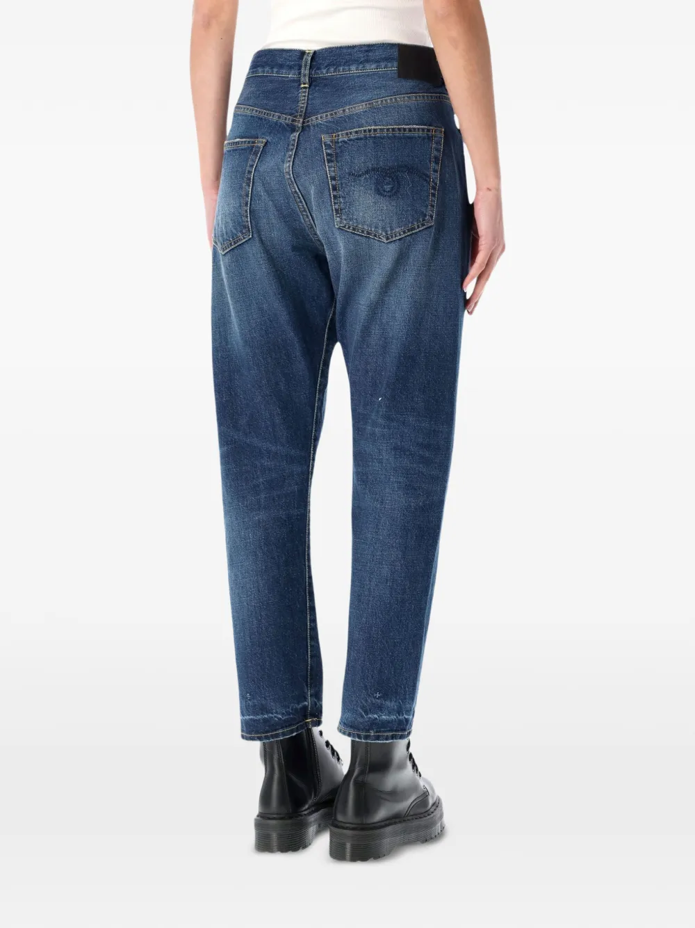 R13 Crossover logo-patch Jeans | Blue | FARFETCH AU