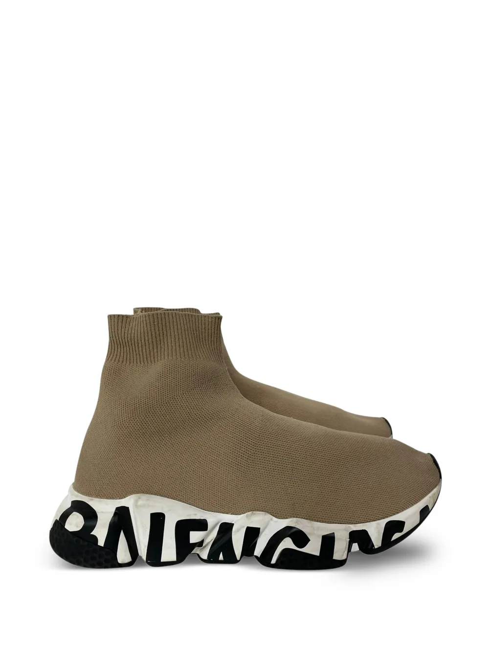 Balenciaga Pre-Owned Speed logo-detail Sneakers | Brown | FARFETCH CA