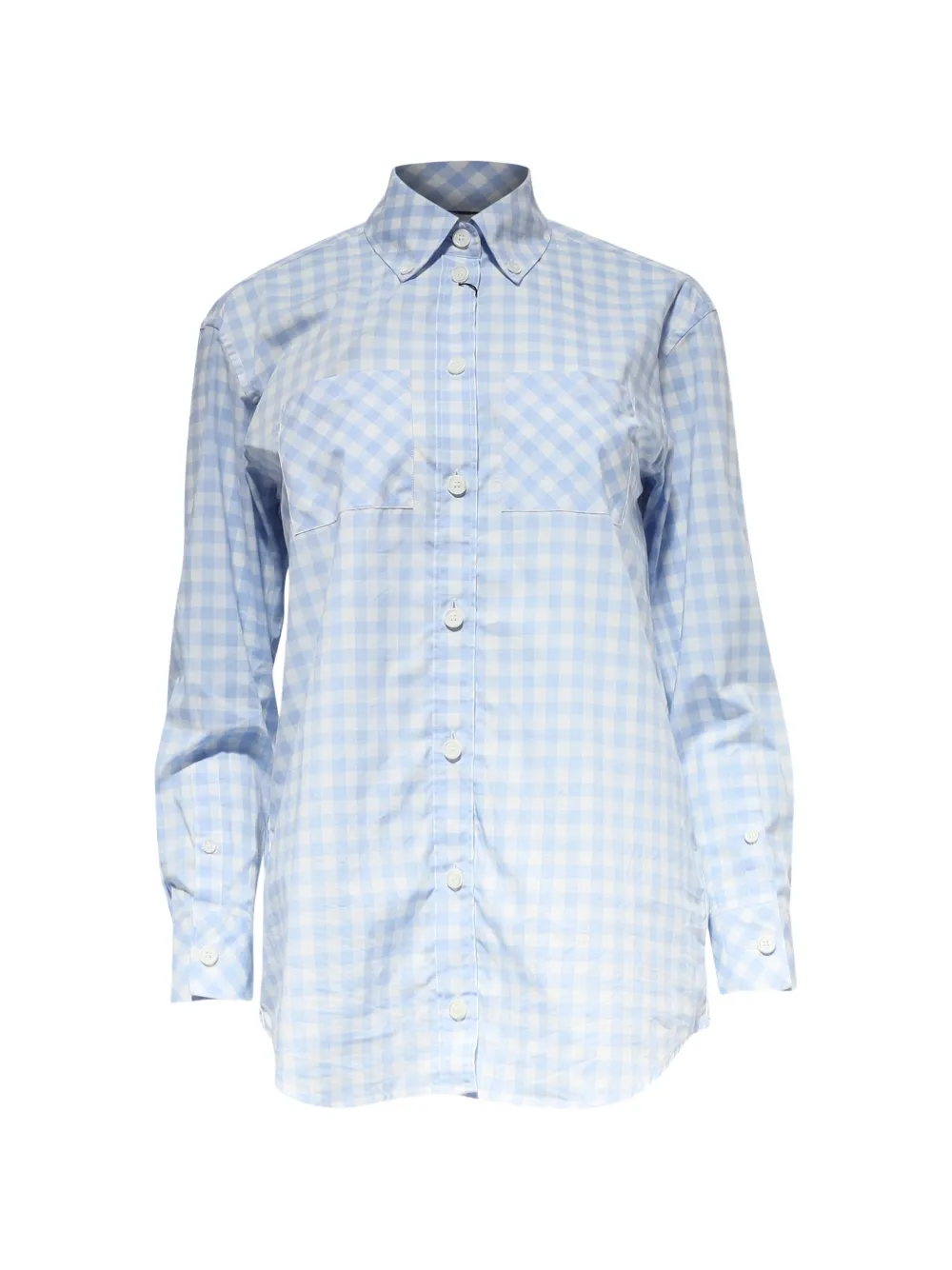 Burberry Pre-Owned Gingham patch-pocket Shirt | Blue | FARFETCH