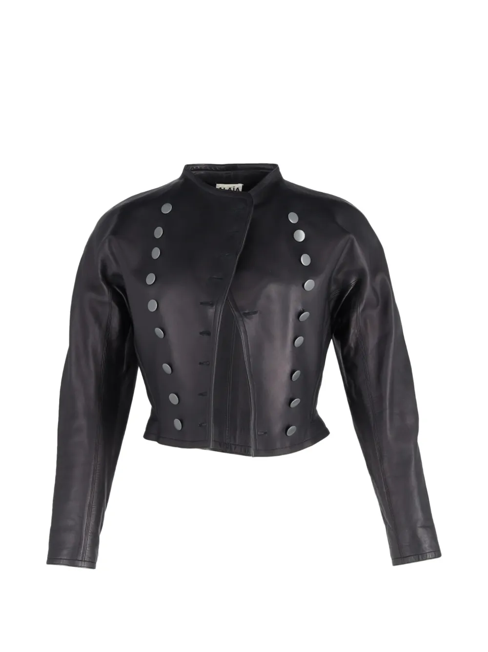 ALALA dolman-sleeve Button Leather Jacket | Nero | FARFETCH IT