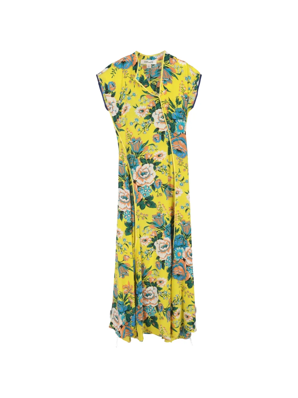 Diane Von Furstenberg Vintage Bournier floral-print Maxi Dress | Yellow ...