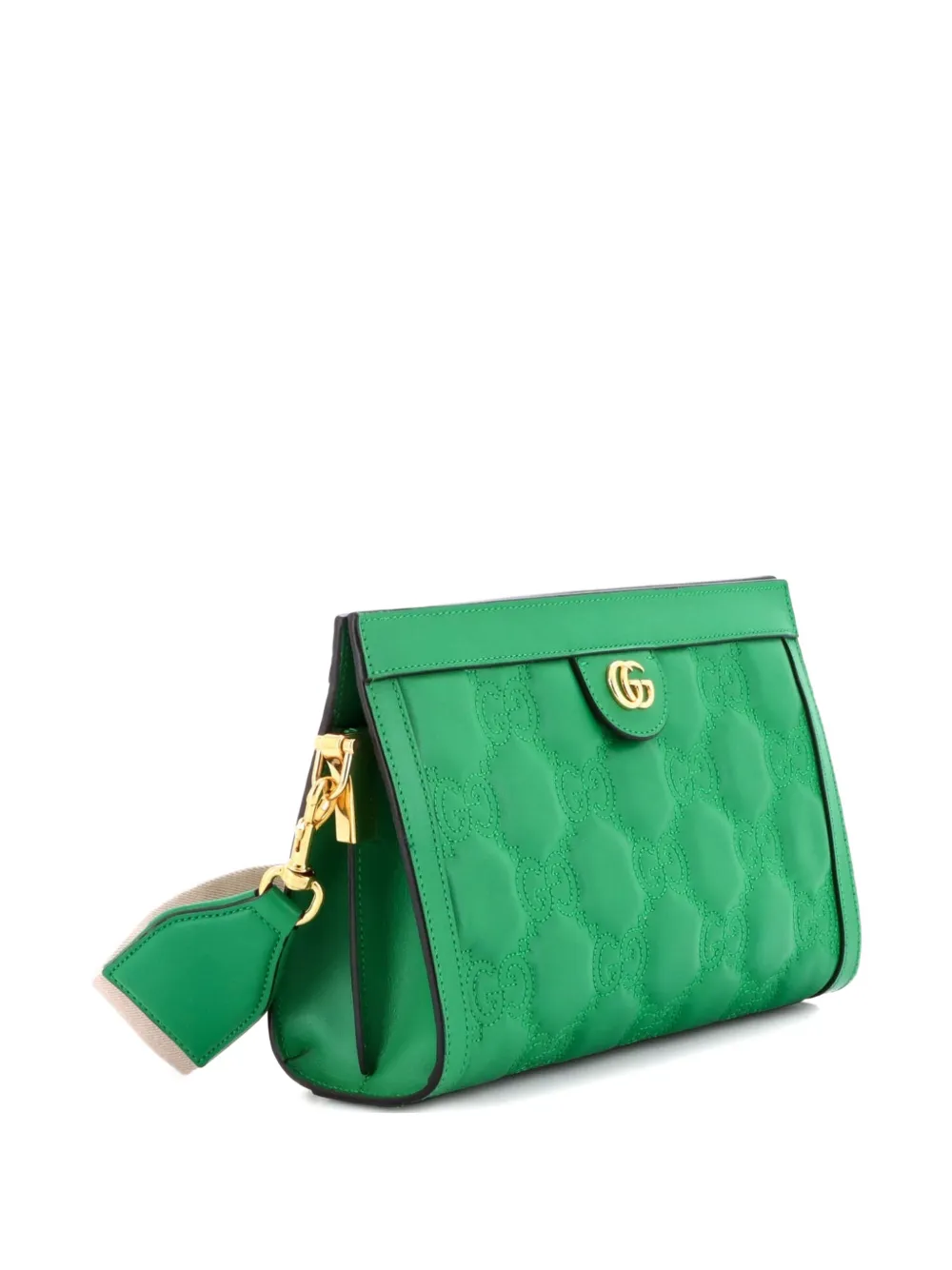 Gucci Pre-Owned GG GG Matelasse Leather Small Shoulder Bag | Green ...