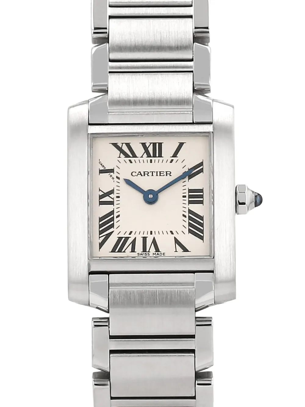 Cartier 2000s 25mm Tank Française Roman Numerals Watch | Silver ...