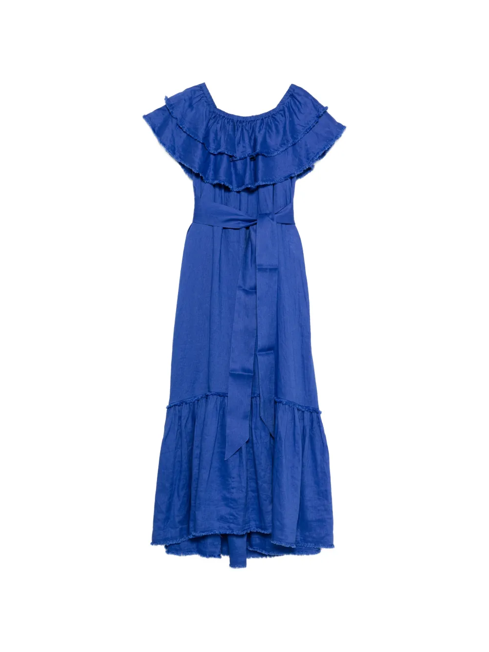 P.A.R.O.S.H. tie-belt Maxi Dress | 蓝色 | FARFETCH CN