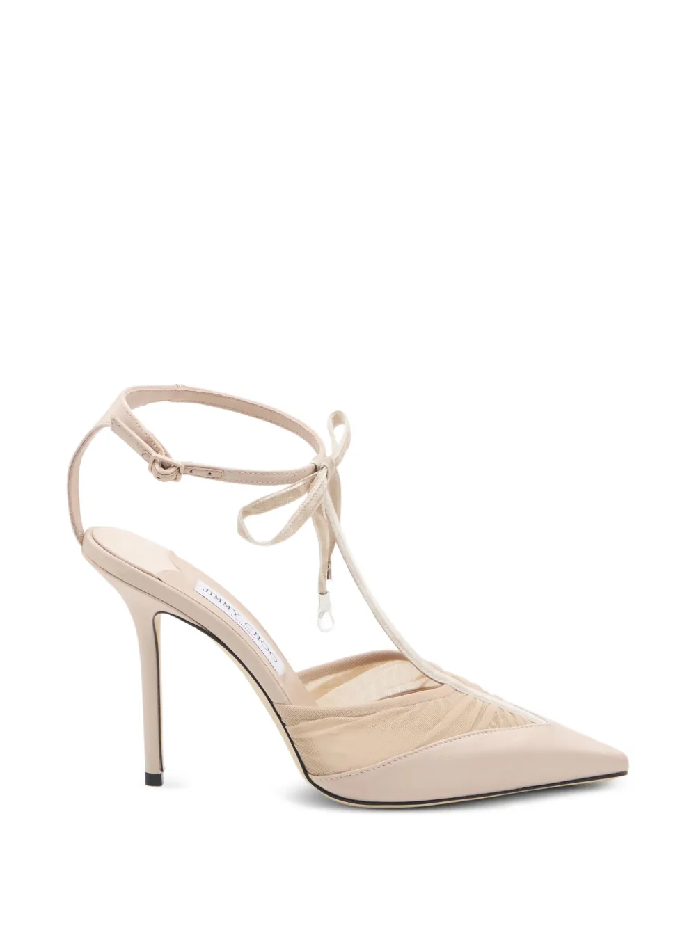 Jimmy Choo Escarpins Afia à Bride Salomé Et Cristaux | Tons Neutres ...