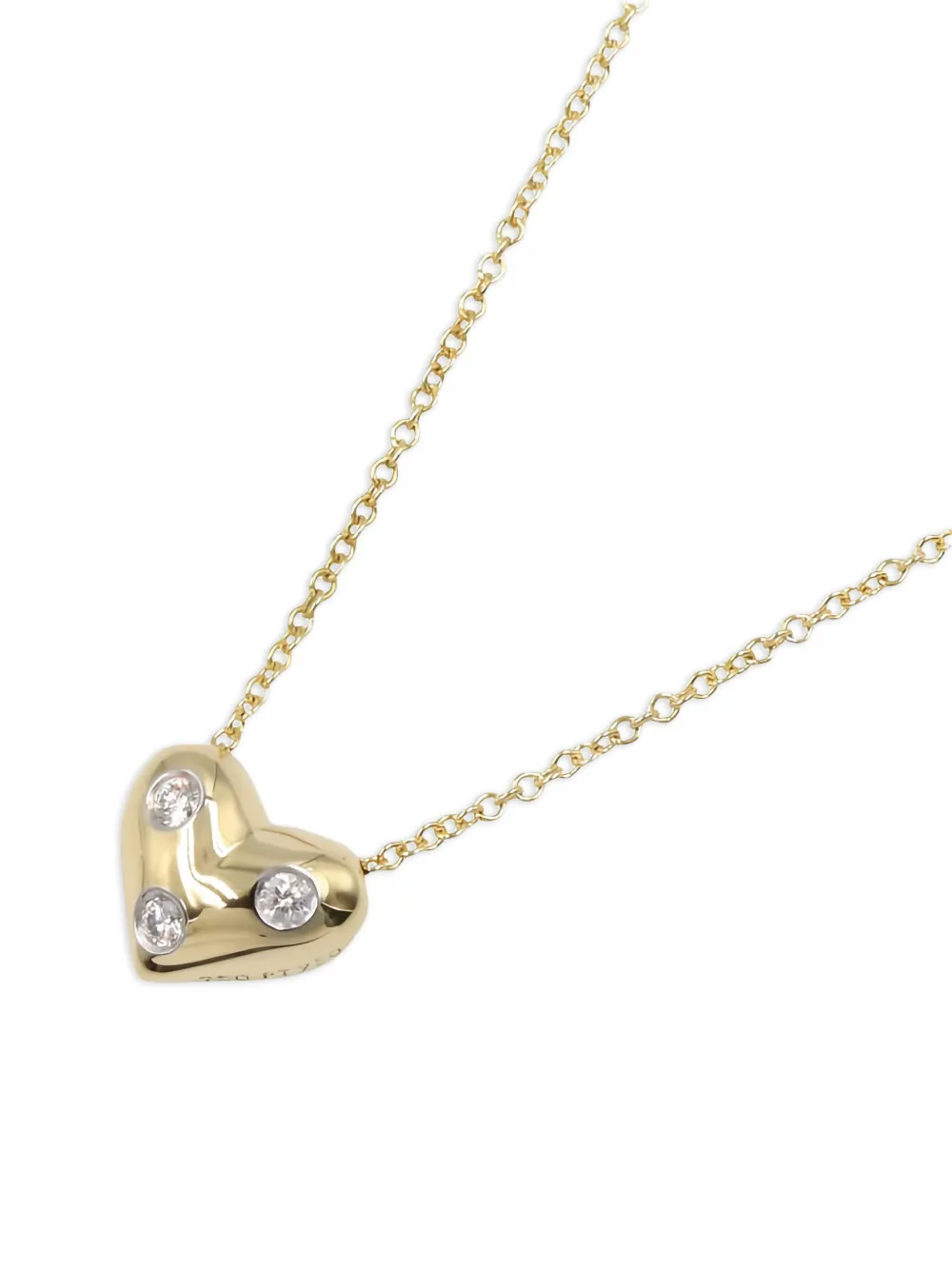 Tiffany & Co Eyewear 2010s Dots Heart Diamond Necklace | ゴールドトーン ...