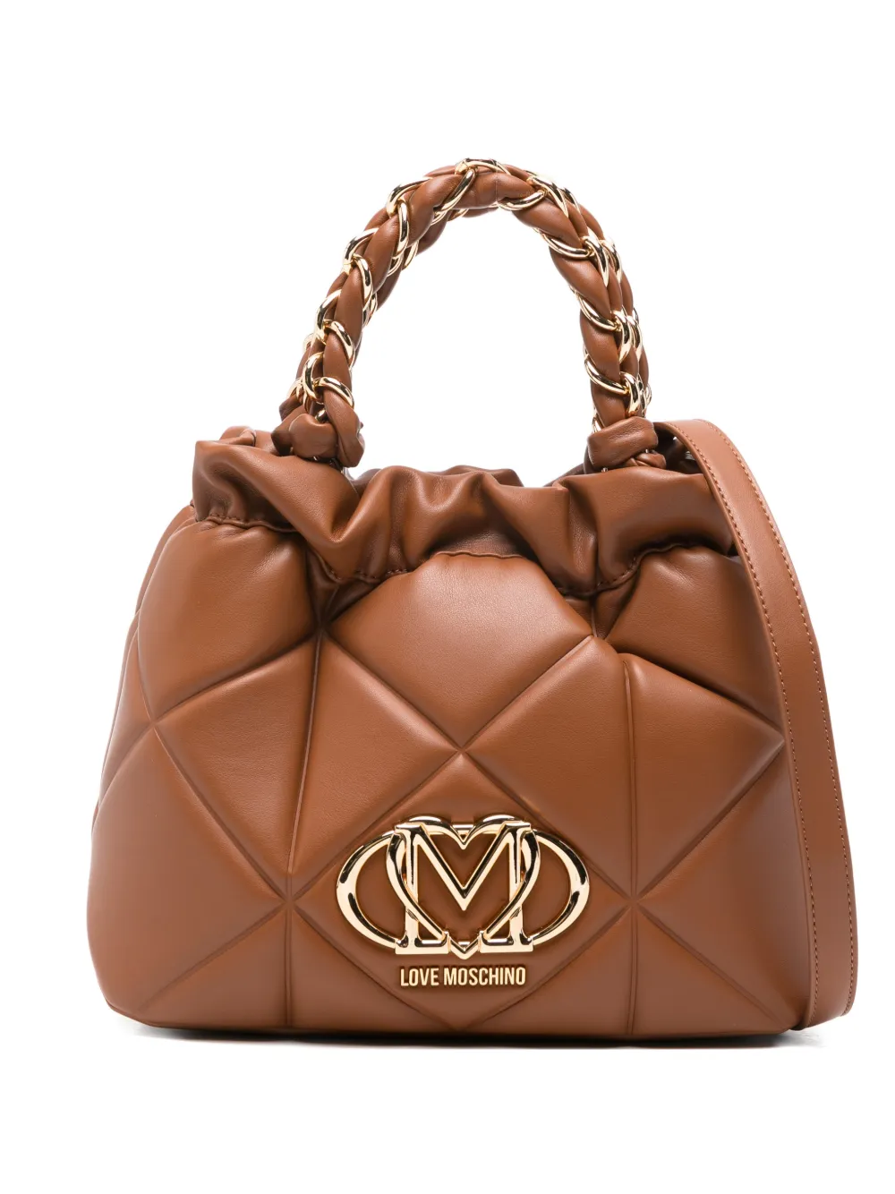 Love Moschino Quilted Tote Bag | Brown | FARFETCH AU