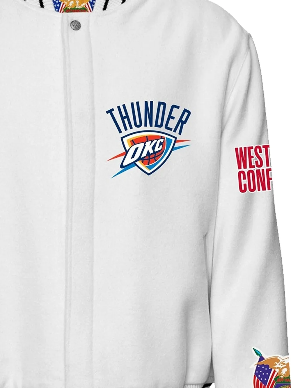Jeff Hamilton Oklahoma City Thunder 棒球夹克 | 白色 | FARFETCH CN
