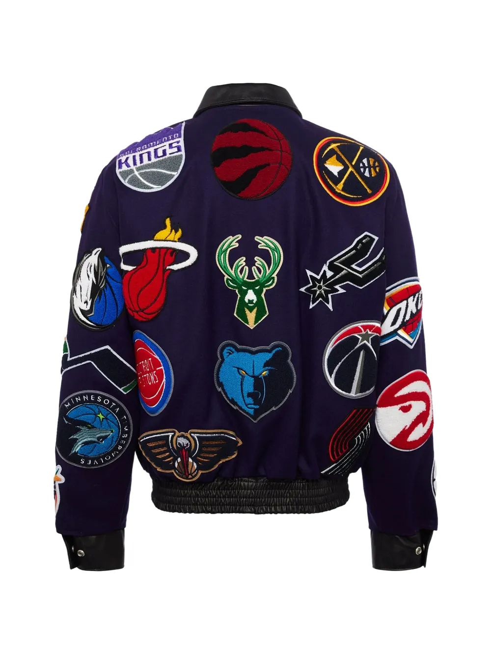 Jeff Hamilton NBA Collage Bomber Jacket | Purple | FARFETCH