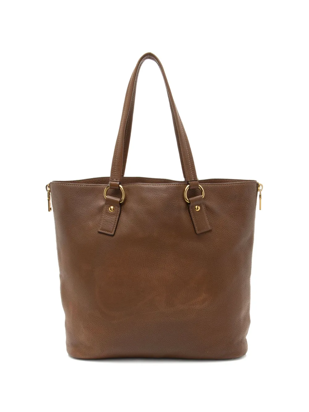 Prada Pre-Owned Leather Shoulder Bag | Brown | FARFETCH AU