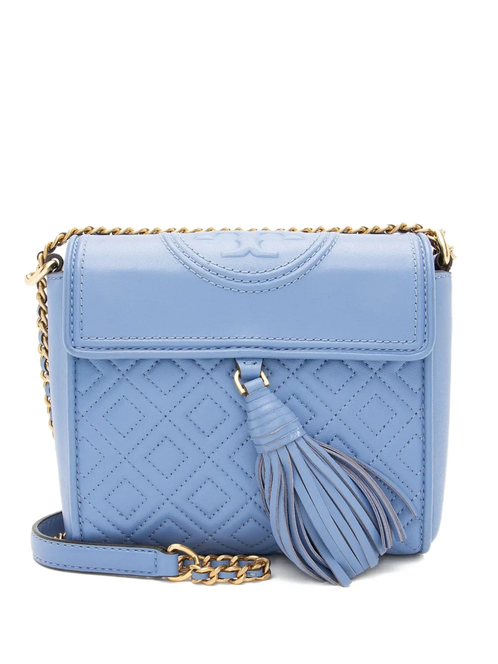 Tory Burch Fleming Box Cross Body Bag | Blue | FARFETCH ZA