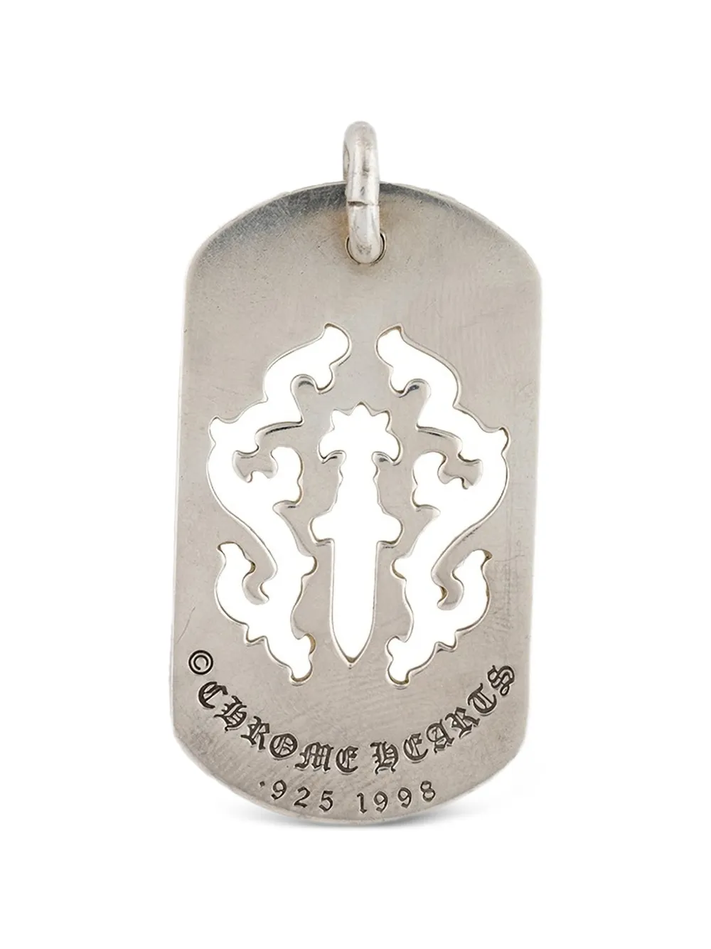 Chrome Hearts cut-out Cross dog-tag Pendant Necklace | Silver | FARFETCH ZA
