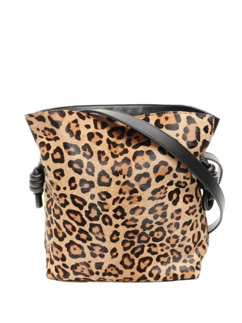 Loewe Pre-Owned 2010-2025s Flamenco Leopard Knot Shoulder Bag | 中性色 ...
