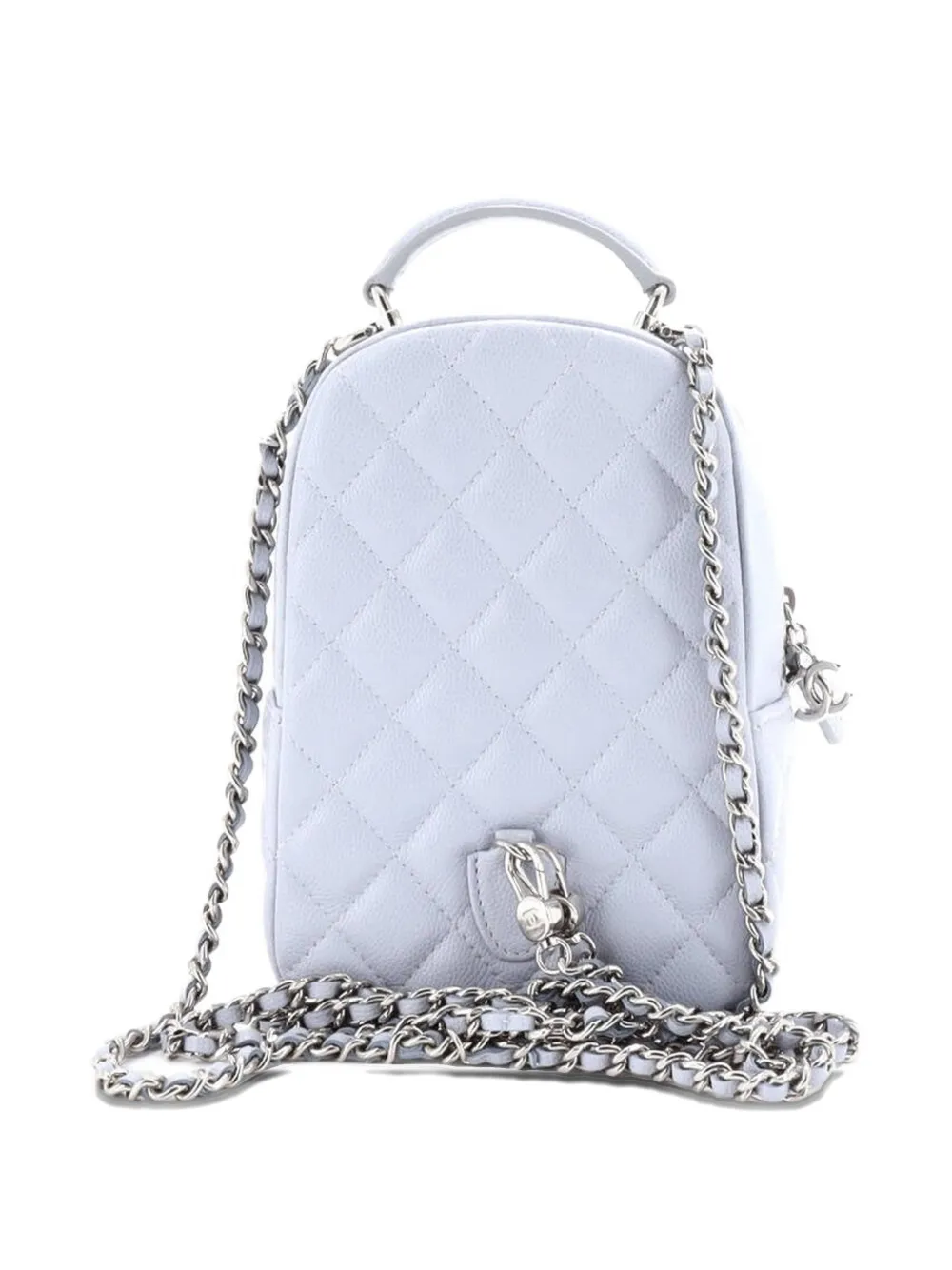 CHANEL Pre-Owned Classic CC Chain Pocket Quilted Caviar Mini Backpack ...