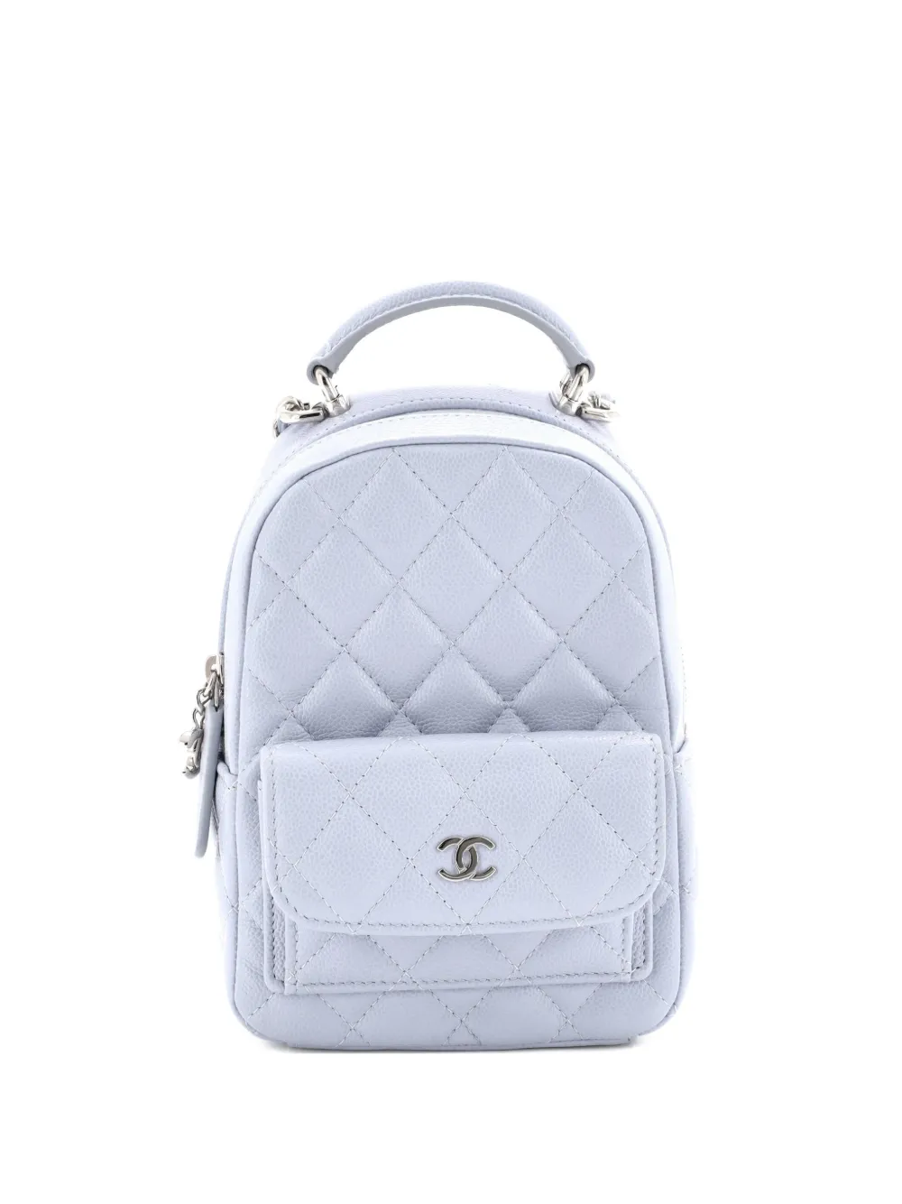 CHANEL Pre-Owned Classic CC Chain Pocket Quilted Caviar Mini Backpack ...