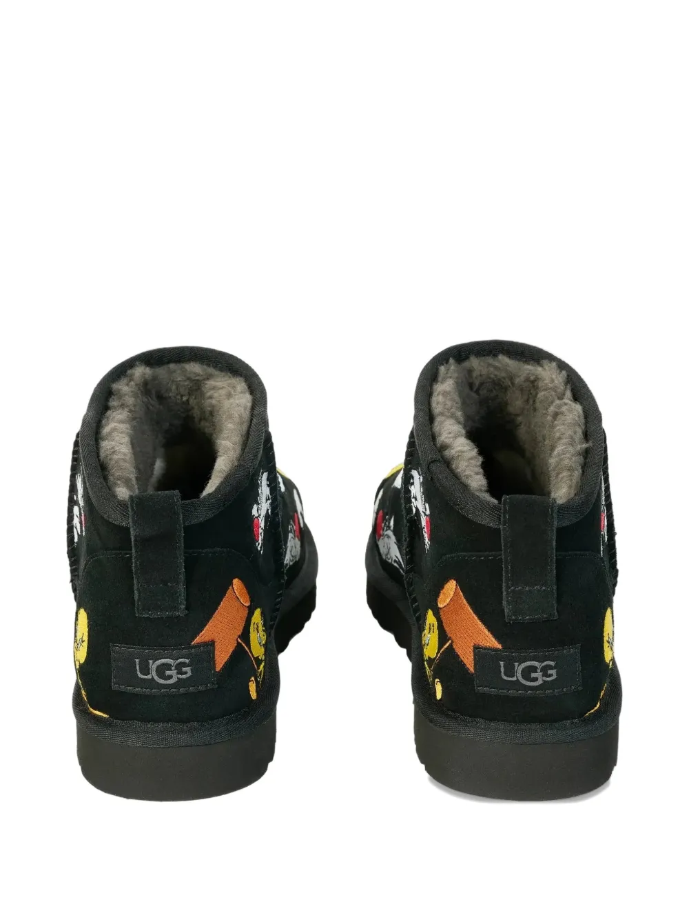 UGG x Looney Tunes Tasman Cartoon Ultra Mini Boots | Black | FARFETCH AU