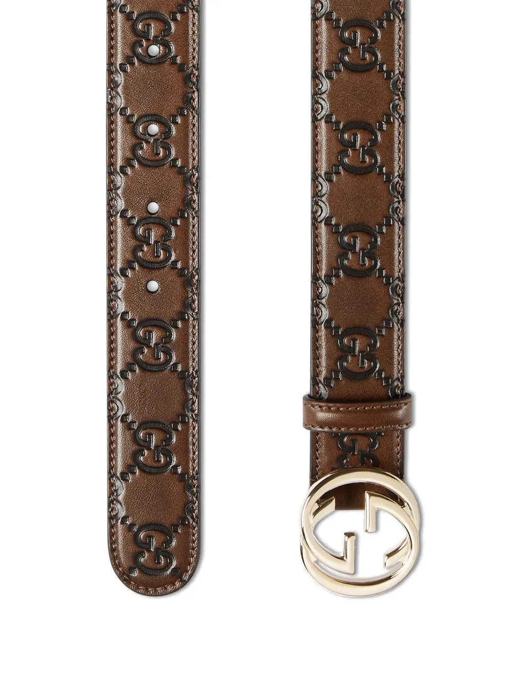 Gucci Interlocking G-buckle Belt | 褐色 | FARFETCH CN