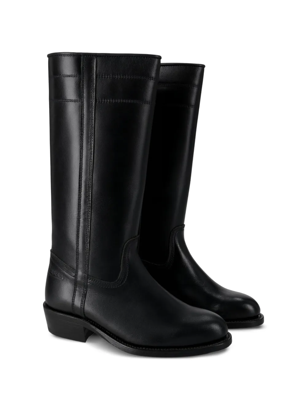 Fortela Becerro Camperos Leather Cowboy Boots | Black | FARFETCH AU
