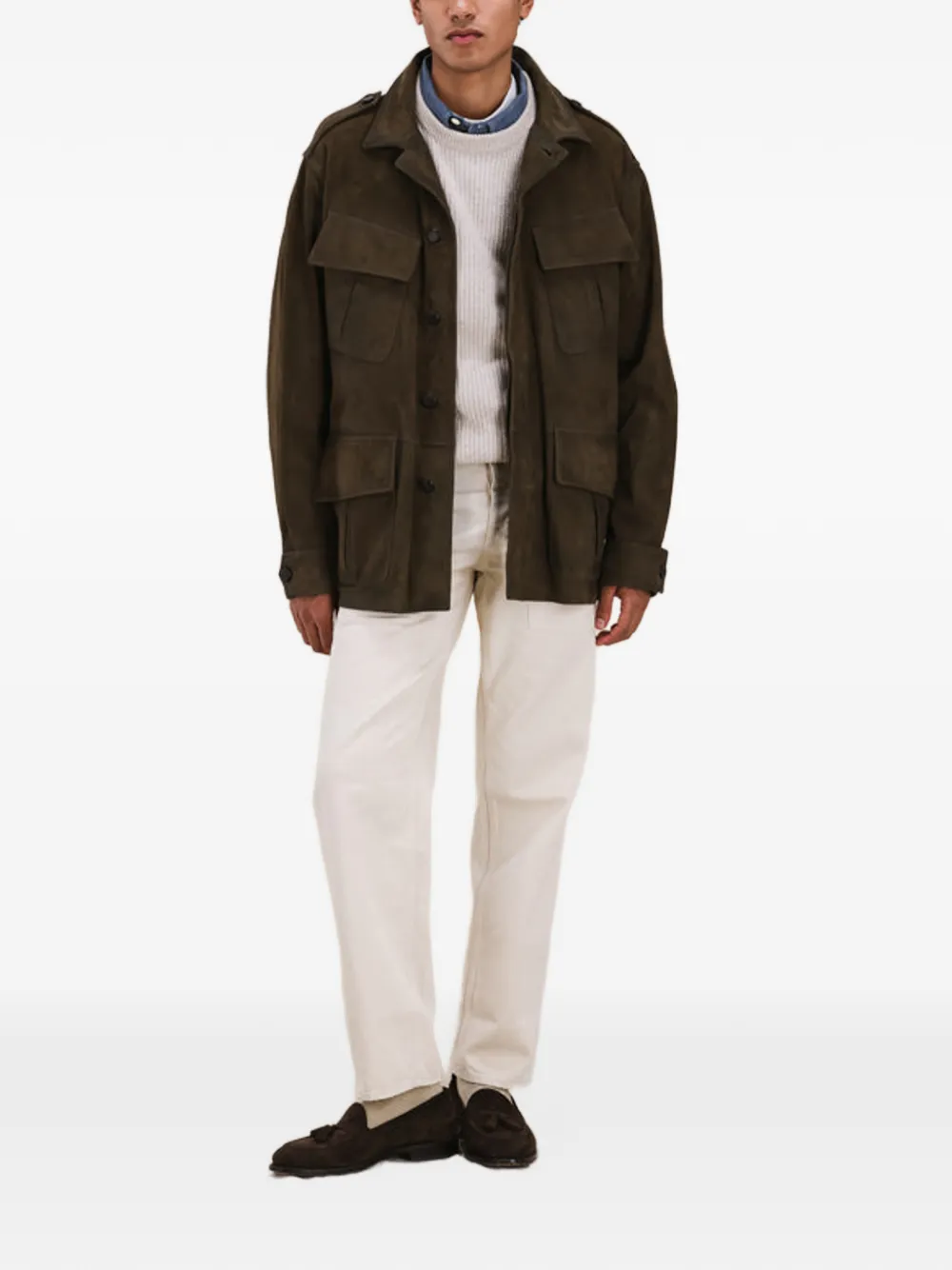 Fortela Julian Suede Jungle Jacket | Brown | FARFETCH