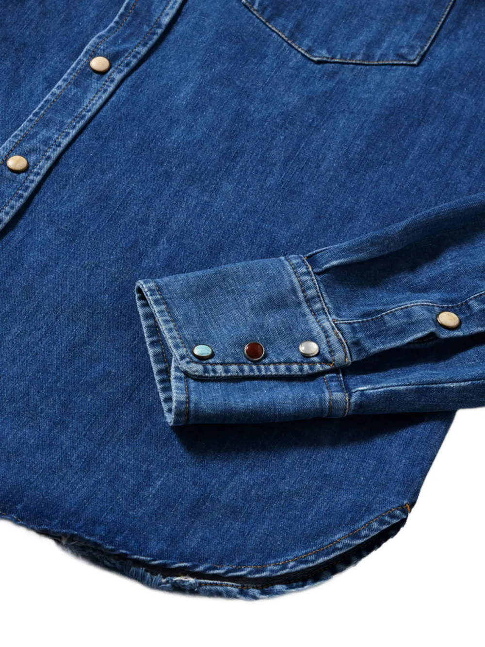 Fortela Ntex Texan Front Yoke Flapped Shirt In Blue | ModeSens