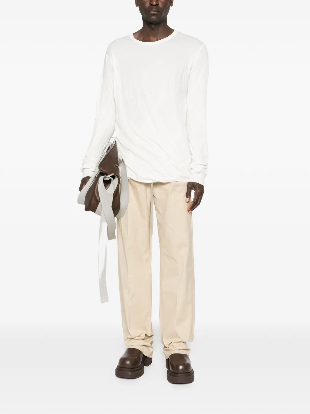 Rick Owens drawstring-fastening flap-pocket Trousers | Neutrals ...