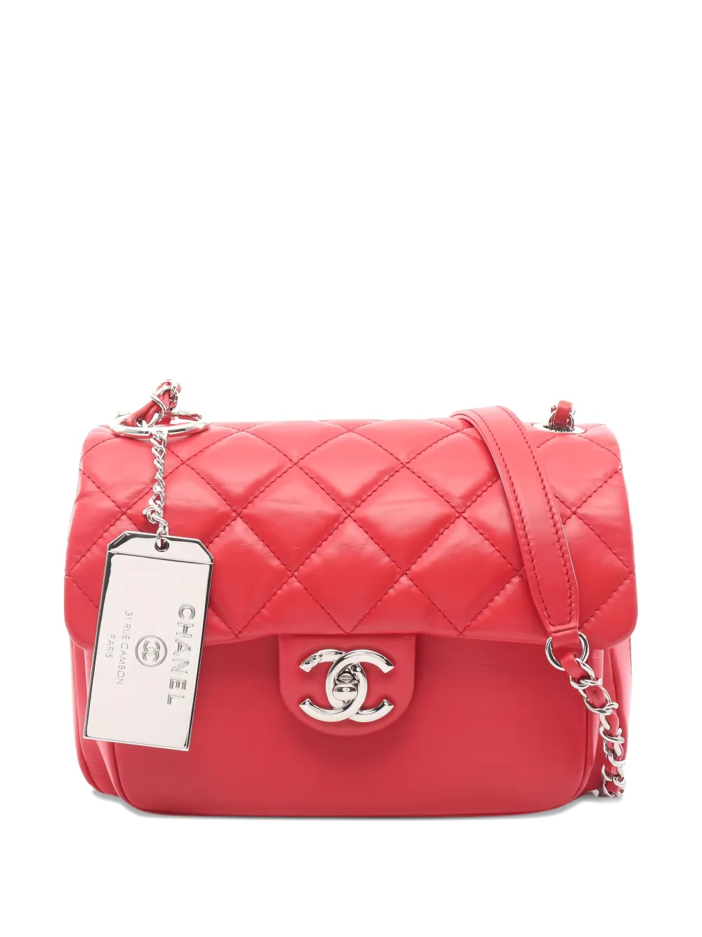 CHANEL Pre-Owned 2019 Small Flap Chain Cross Body Bag | レッド | FARFETCH JP