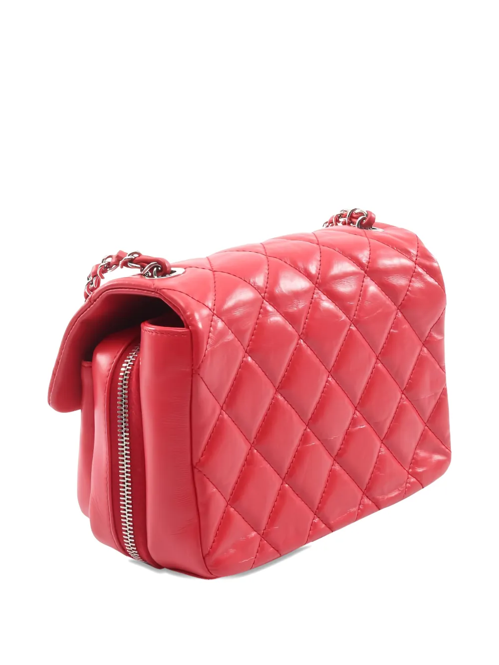 CHANEL Pre-Owned 2019 Small Flap Chain Cross Body Bag | レッド | FARFETCH JP