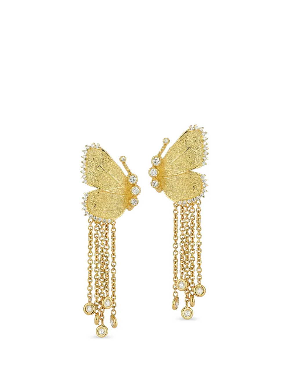 Tanya Farah Diamond Butterfly Earrings | Gold | FARFETCH