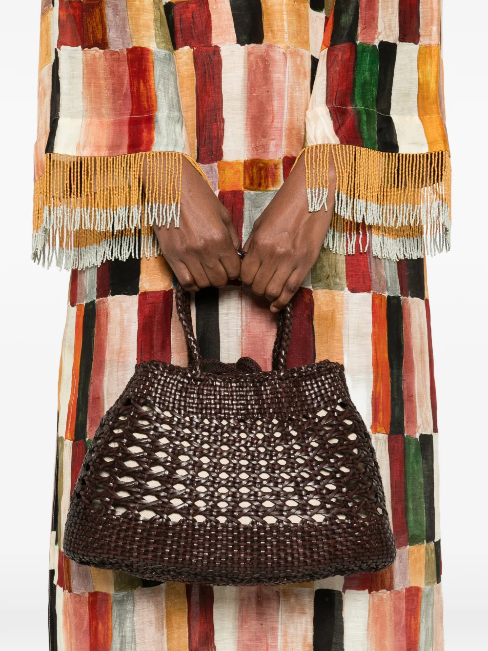 DRAGON DIFFUSION Santa Cano braided-handle Tote Bag | 褐色 | FARFETCH CN